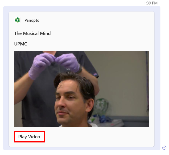 How to Send a Panopto Video in a Microsoft Teams Conversation